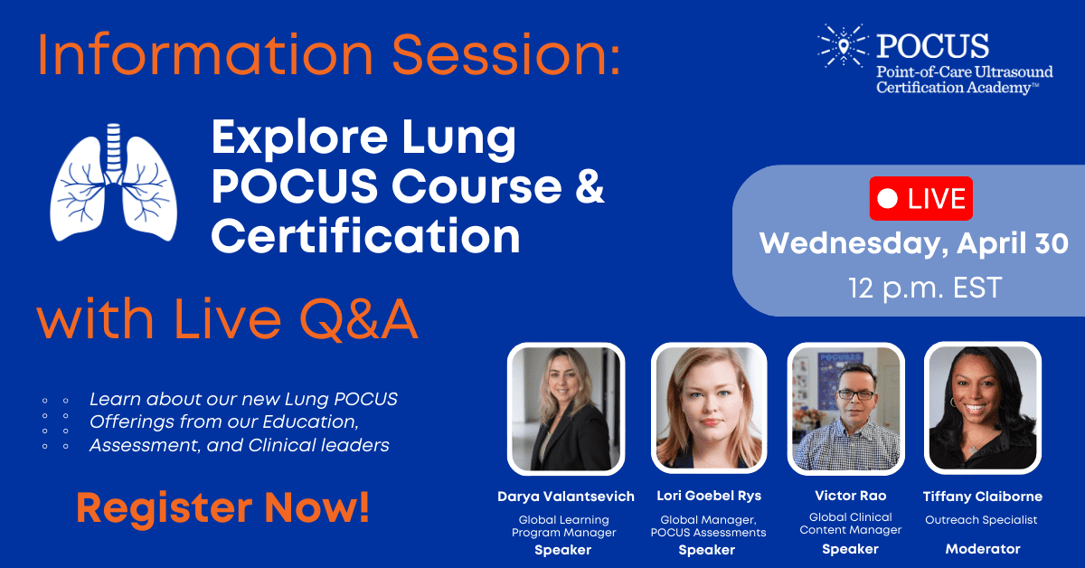 PCA Information Session: POCUS Lung Course and Certification | POCUS ...